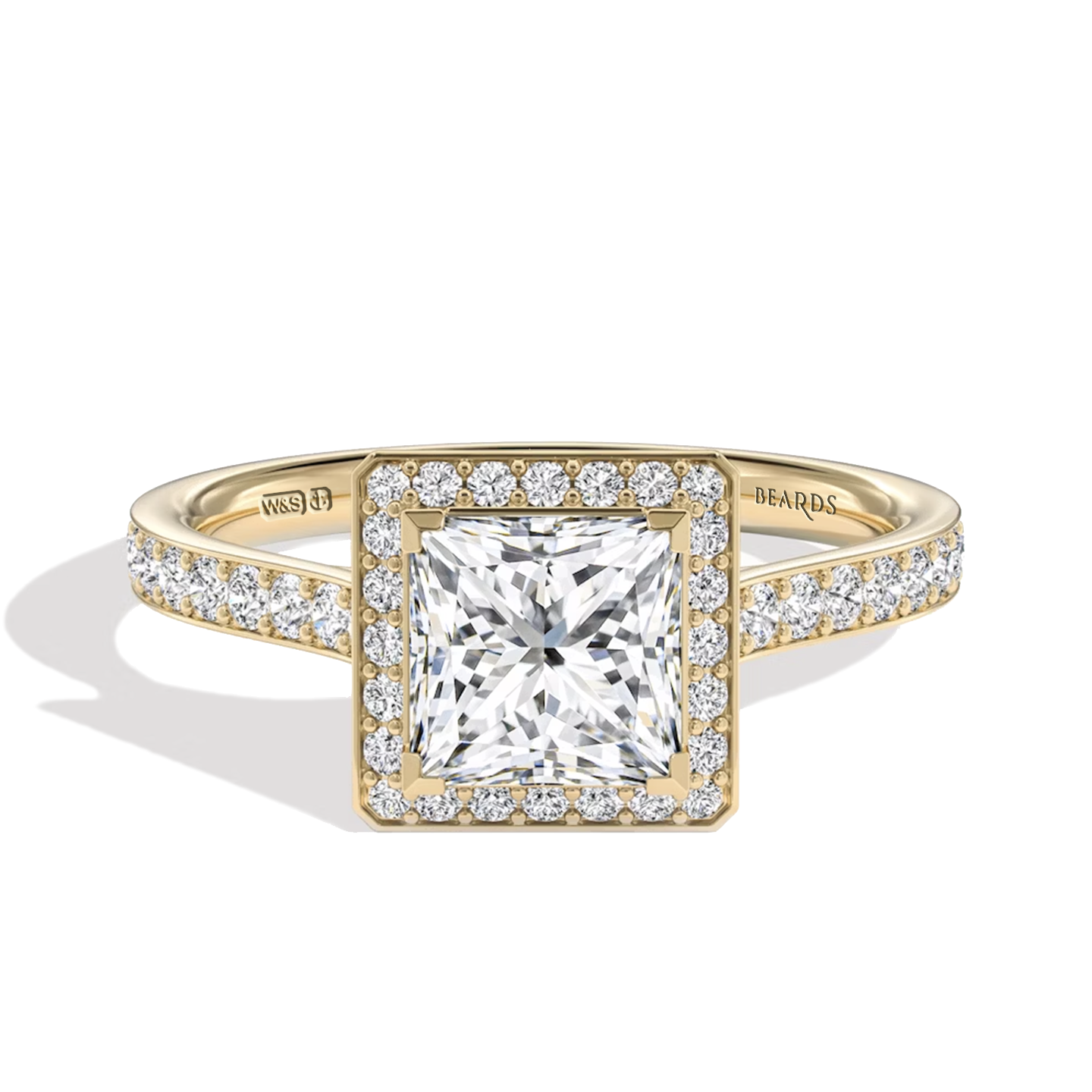 Classic Halo Princess Cut Pavé (COMING SOON) – Beards Jewellers